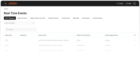 Real-Time Events | Azion