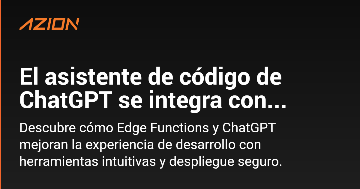 El asistente de código de ChatGPT se integra con el Code Editor de ... El asistente de código de ChatGPT se integra con el Code Editor de ...