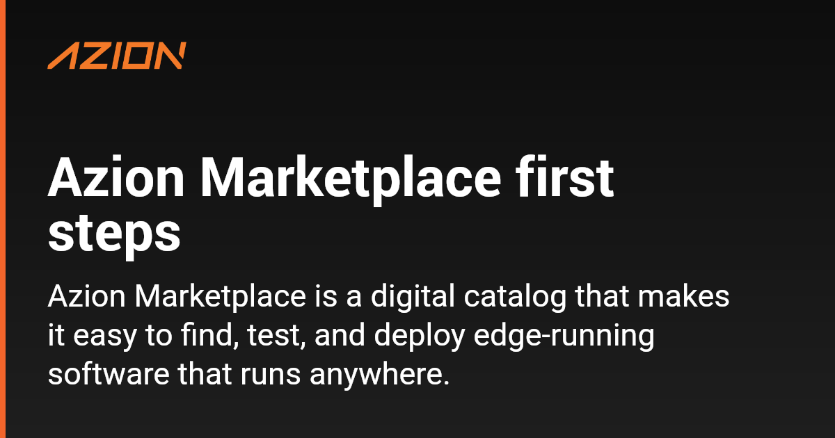 Azion Marketplace first steps - Azion Documentation