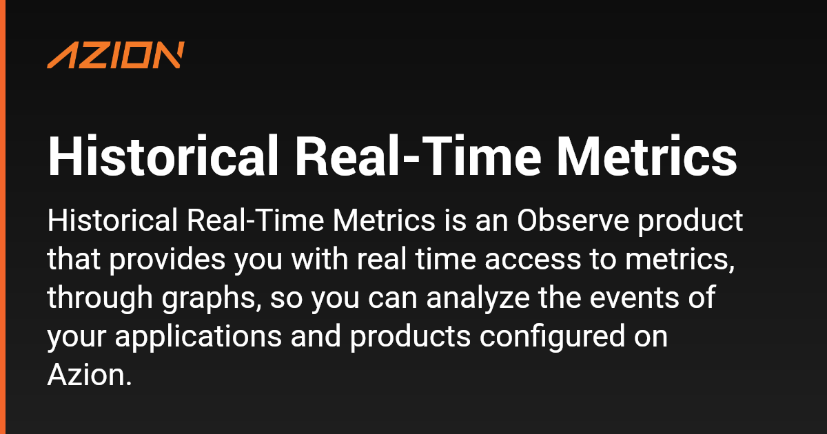 Historical Real Time Metrics Azion Documentation